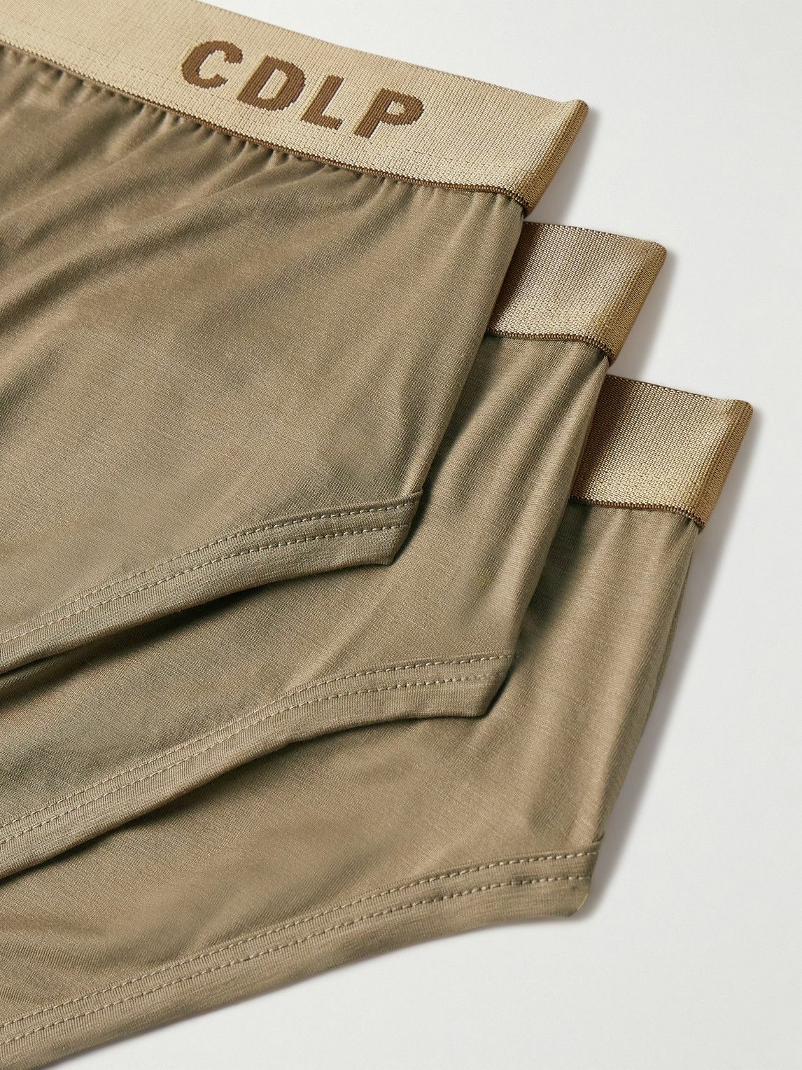 CDLP - Three-Pack Stretch-Lyocell Briefs - Brown CDLP