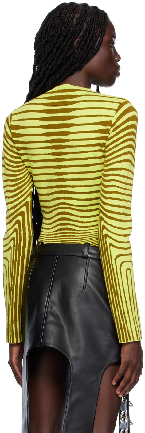 Jean Paul Gaultier Yellow & Khaki Body Morphing Sweater Jean Paul Gaultier