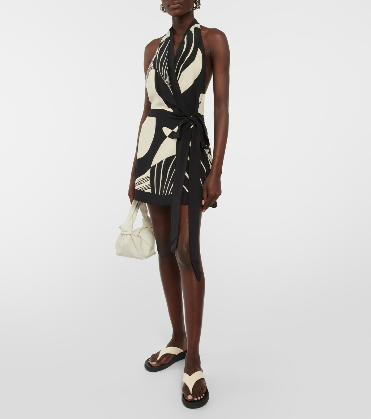 SIR Printed wrap silk minidess SIR.