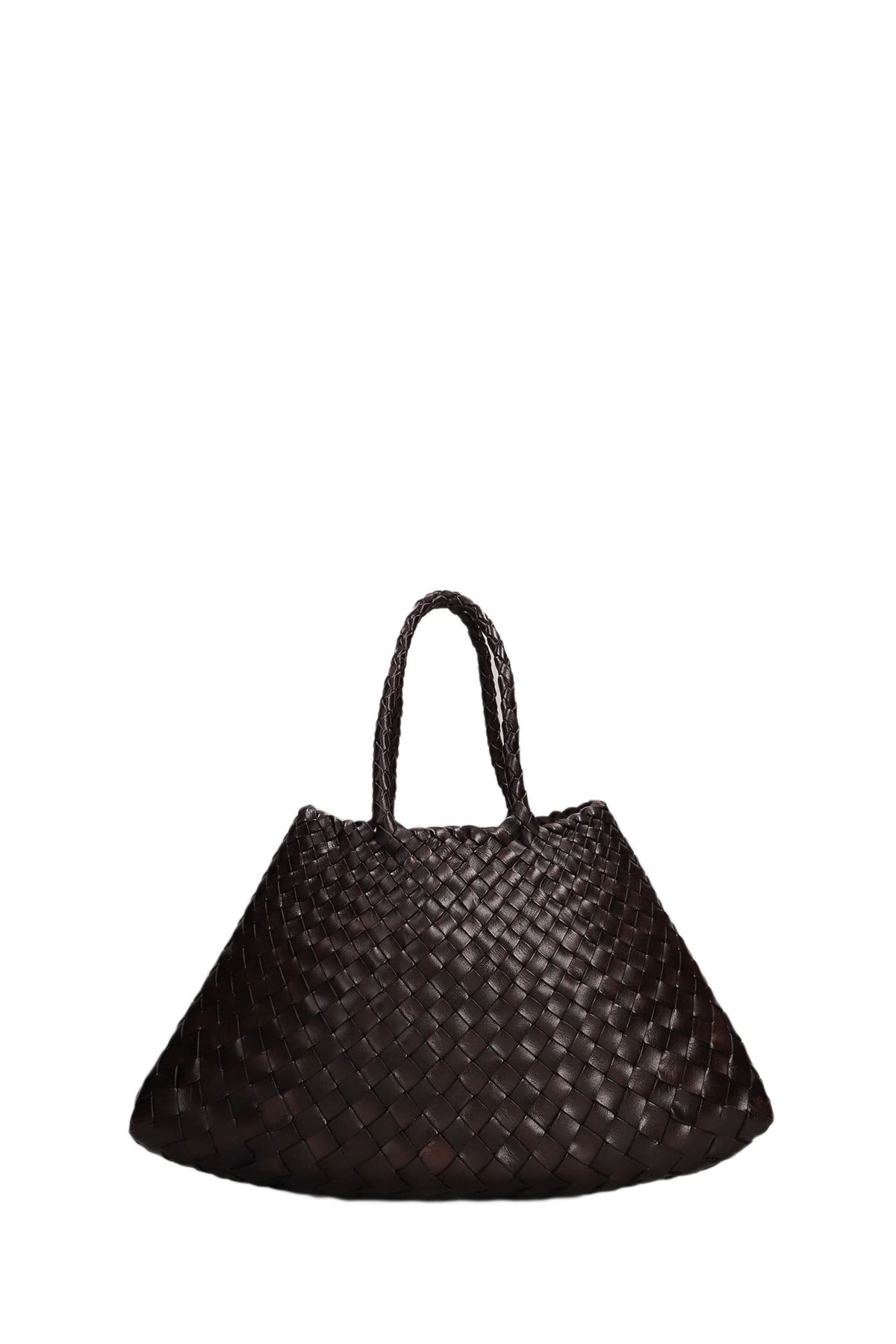 Dragon Diffusion Santa Croce Small Tote In Brown Leather Dragon Diffusion
