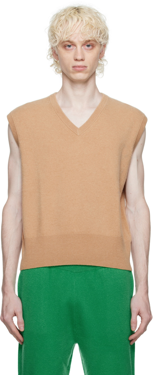 extreme cashmere Tan n°243 Spencer Vest extreme cashmere