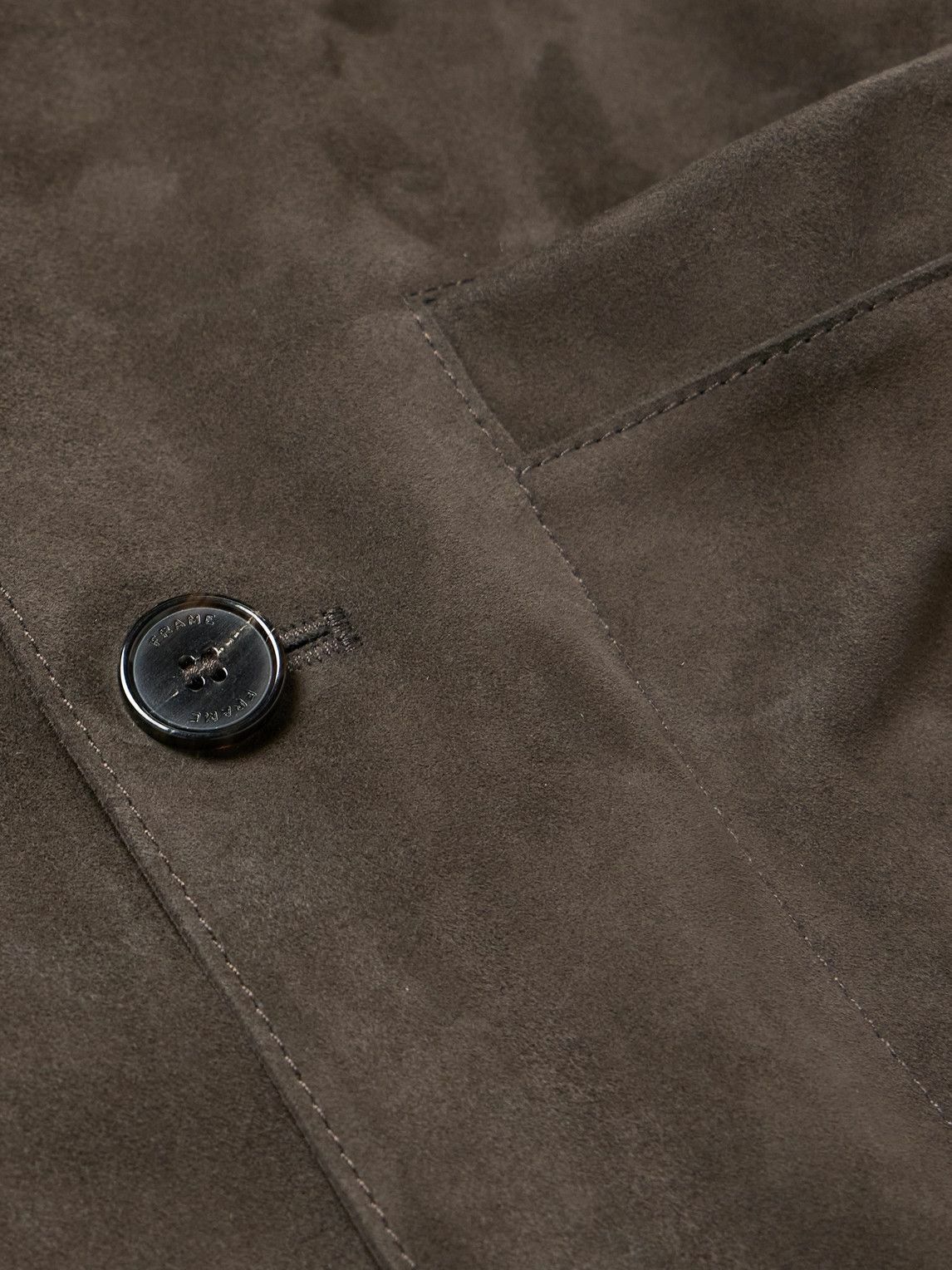 FRAME - Suede Chore Jacket - Brown Frame Denim