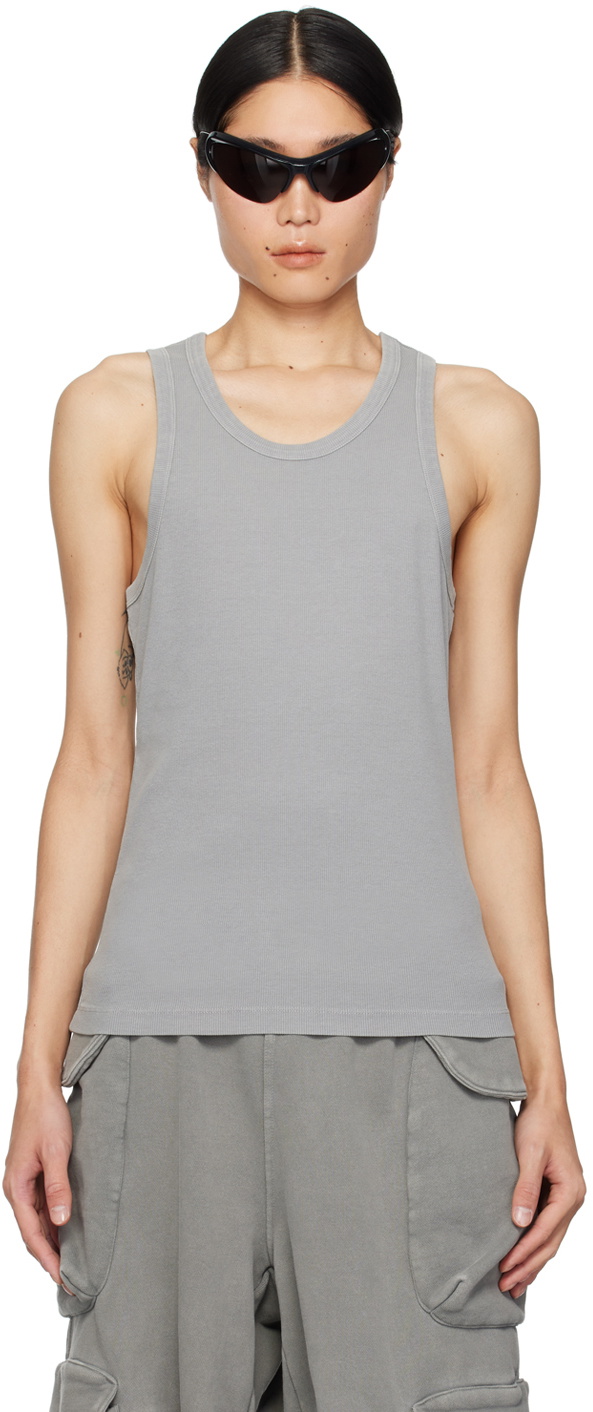 Entire Studios Gray Rib Tank Top Entire Studios