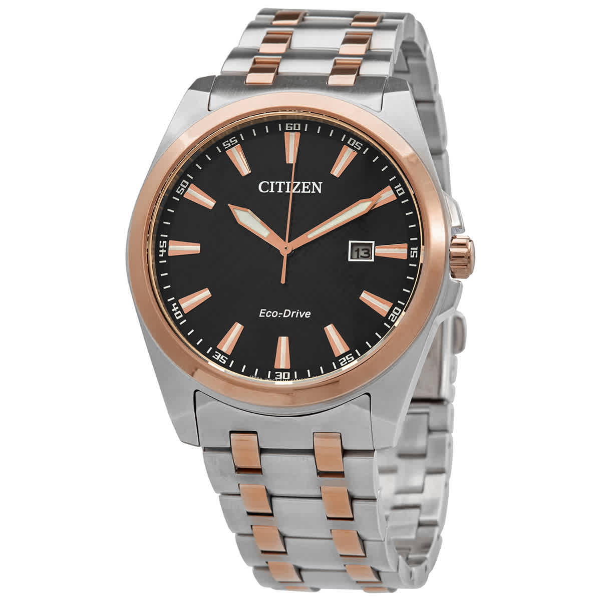 Citizen Peyten Eco-Drive Black Dial Two-tone Mens Watch BM7536-53X Citizen