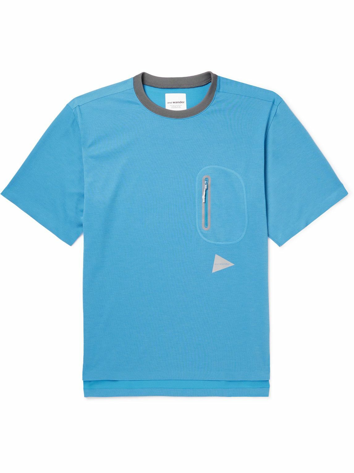 And Wander - Jersey T-Shirt - Blue and Wander
