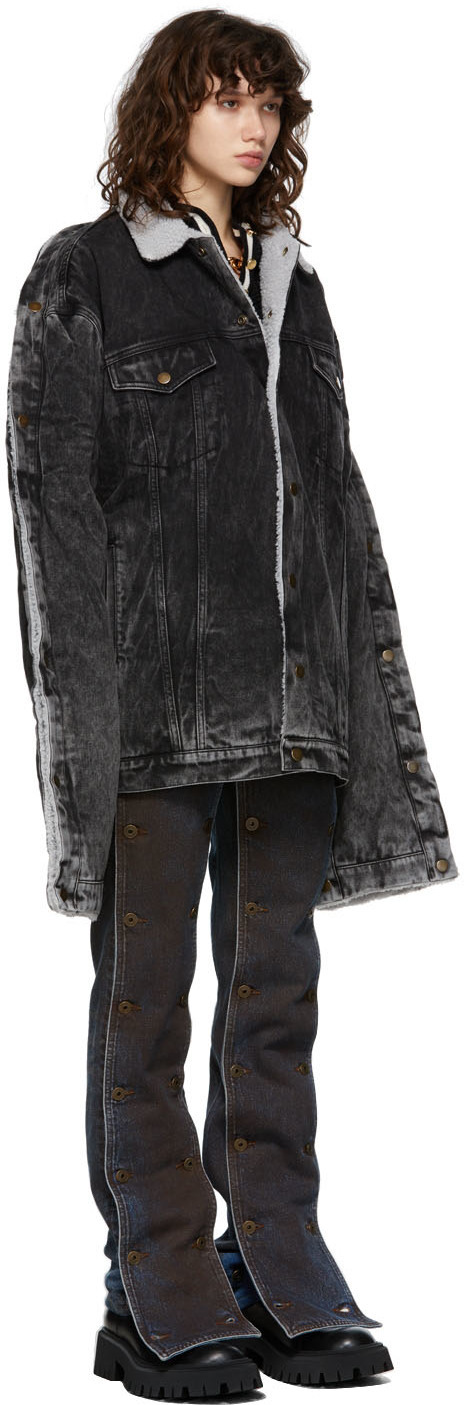 Y/Project Black Snap Denim Jacket Y/Project
