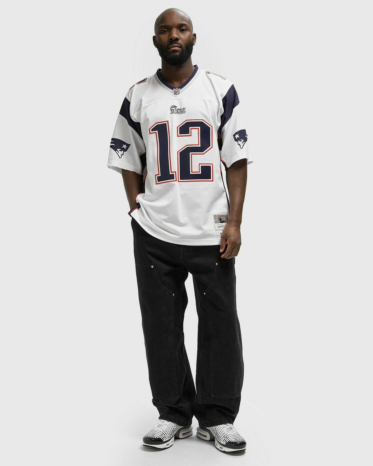 Mitchell & Ness NFL WHITE JERSEY NEW ENGLAND PATRIOTS 2000 TOM BRADY ...