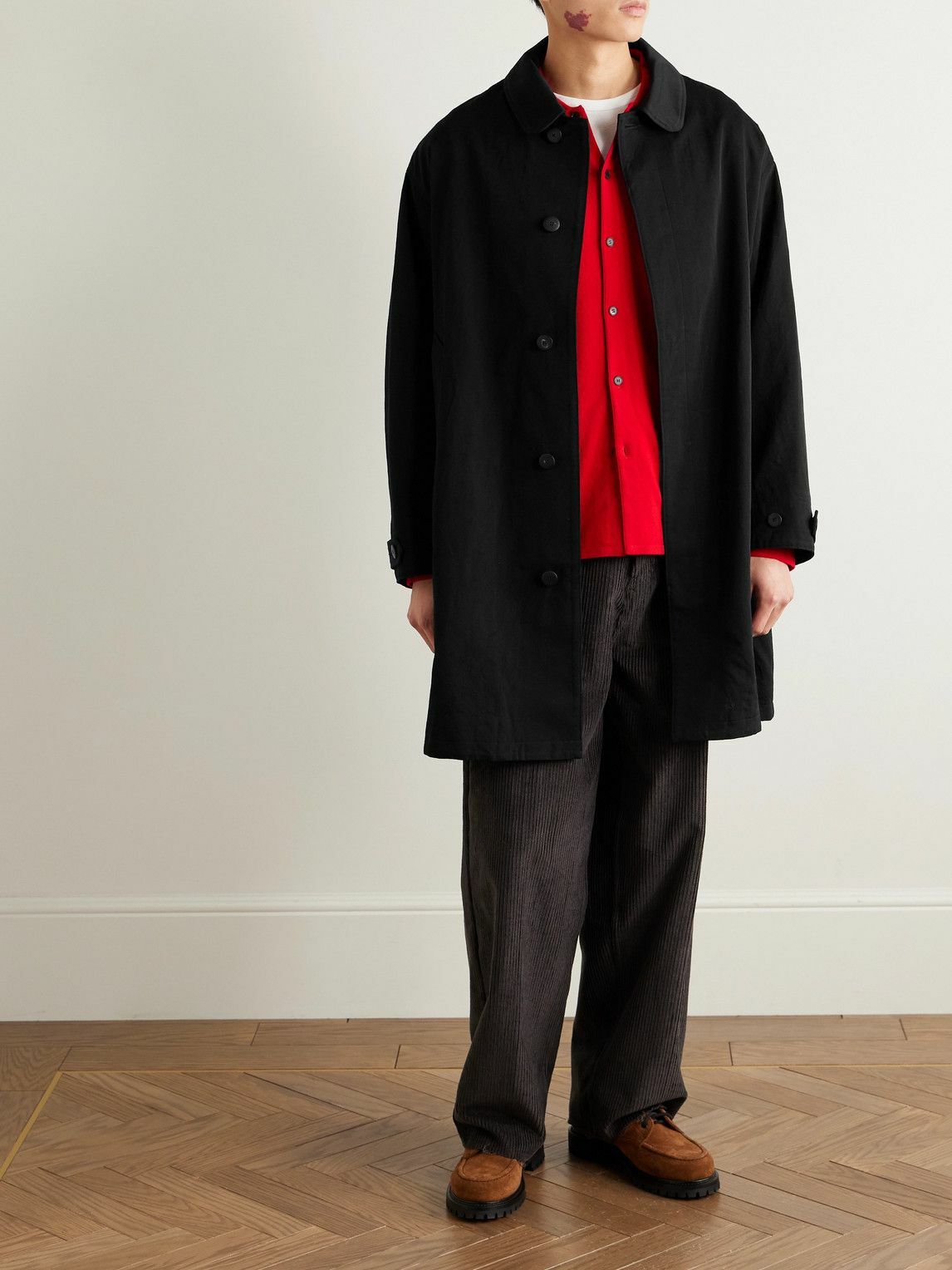 Visvim - Balmat Wool and Linen-Blend Twill Coat - Black Visvim