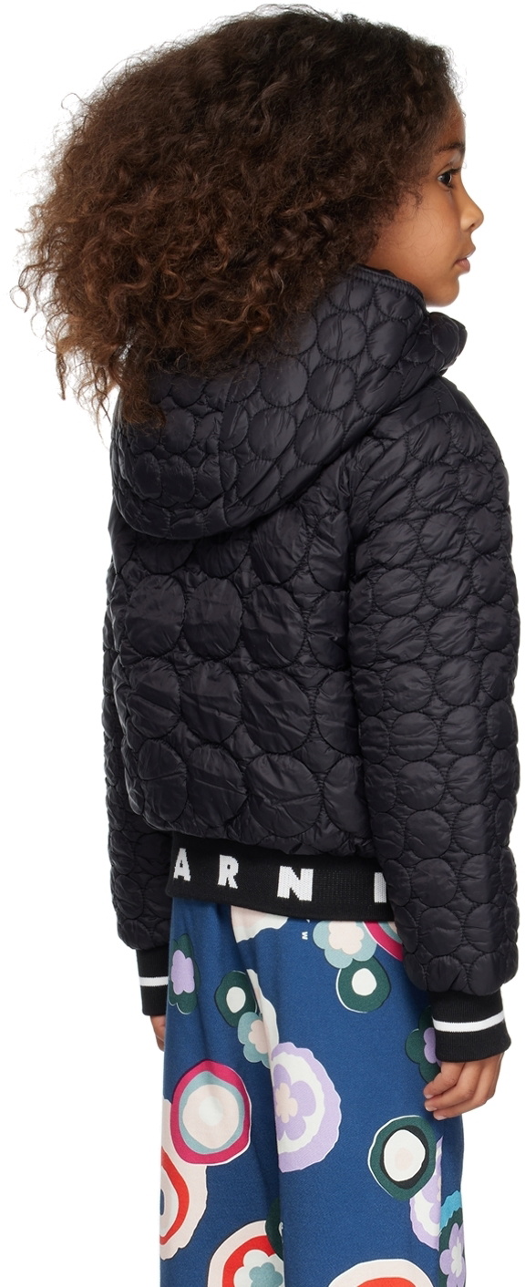 Marni Kids Black Embroidered Jacket Marni