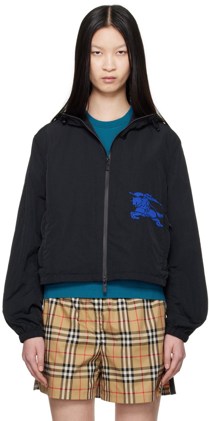 Burberry Black Nylon Cropped Jacket Burberry