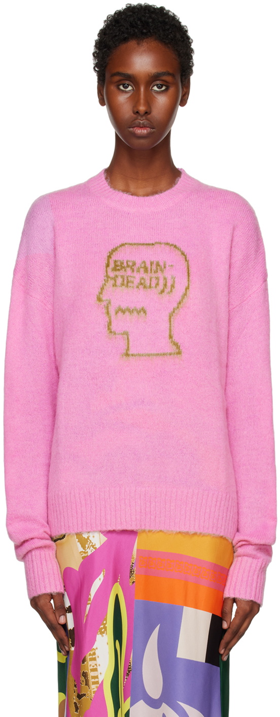 Brain Dead Pink Superfuzz Sweater Brain Dead