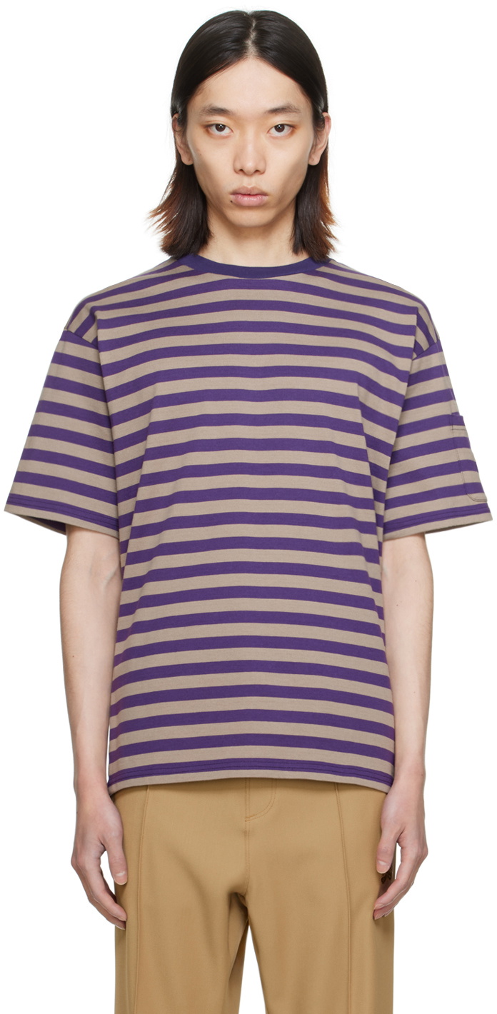 NEEDLES Purple Stripe T-Shirt Needles