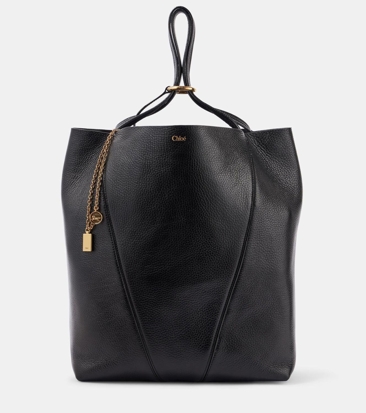 Chloé Chloé Spin Large leather tote bag Chloe