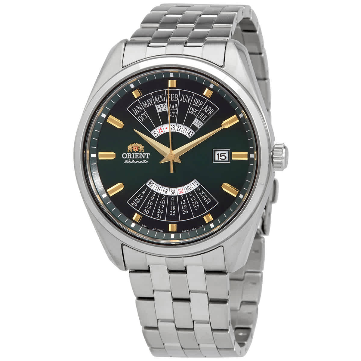 Orient Multi Year Automatic Green Dial Mens Watch RA-BA0002E10B Orient