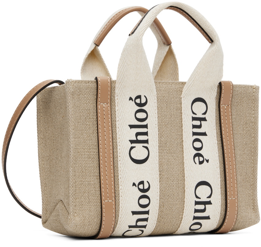Chloé Beige Mini Woody Tote Chloe