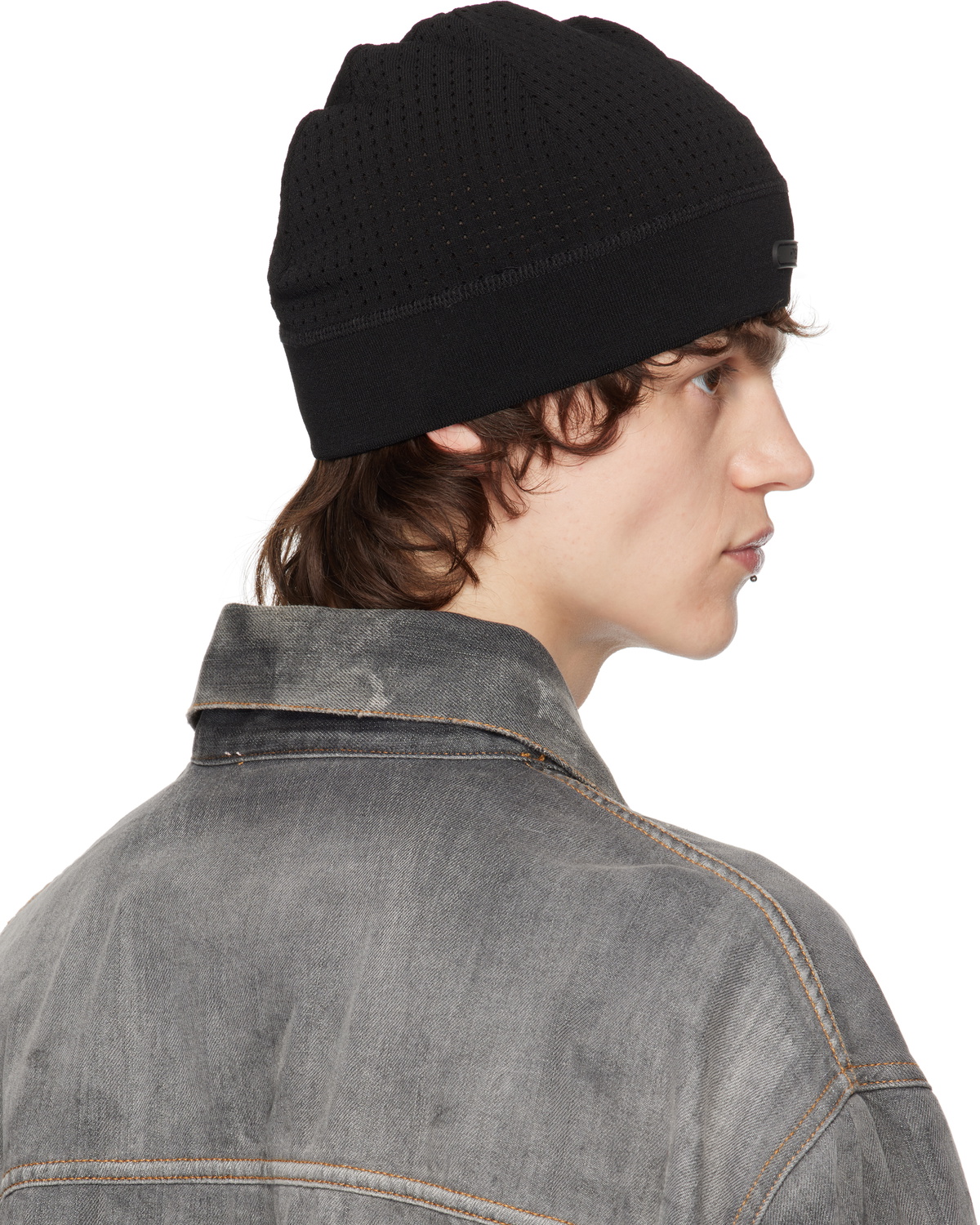 HYEIN SEO Black Logo Beanie Hyein Seo