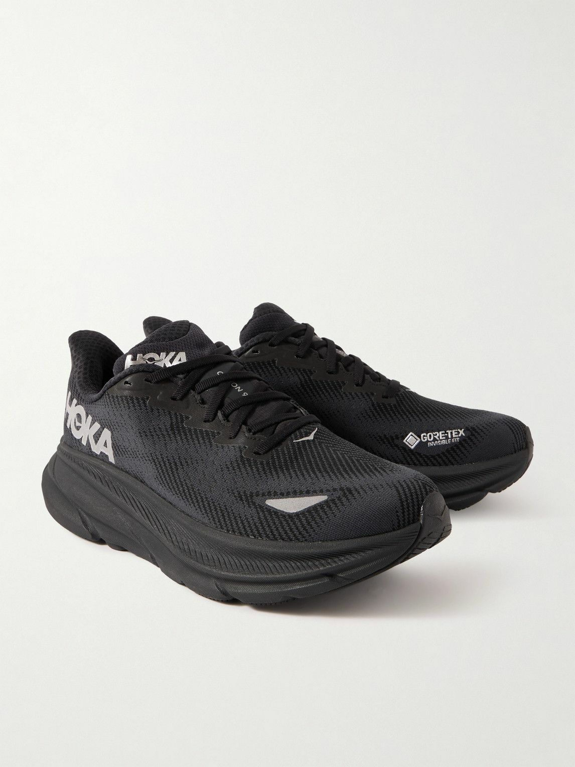 Hoka - Clifton 9 Rubber-Trimmed Recycled-GORE-TEX® Invisible Fit ...