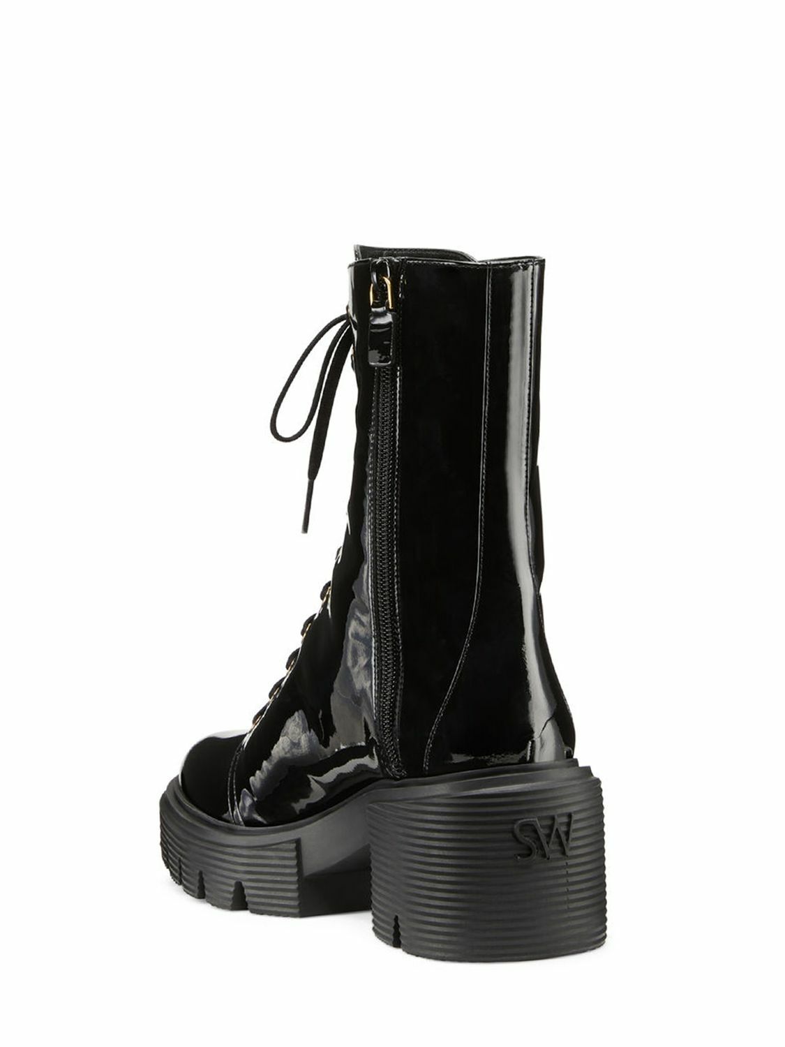 STUART WEITZMAN - 60mm Soho Patent Leather Combat Boots Stuart Weitzman