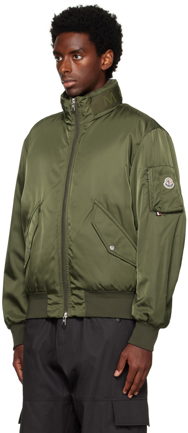 Moncler Khaki Timur Bomber Jacket & Down Vest Set Moncler