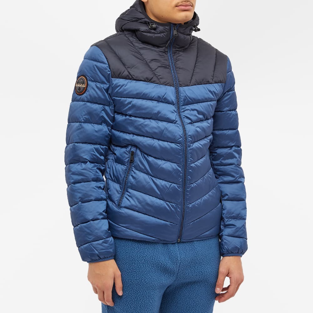 Napapijri Men's Aerons Hooded Padded Jacket in Blue Ensign/Black Napapijri