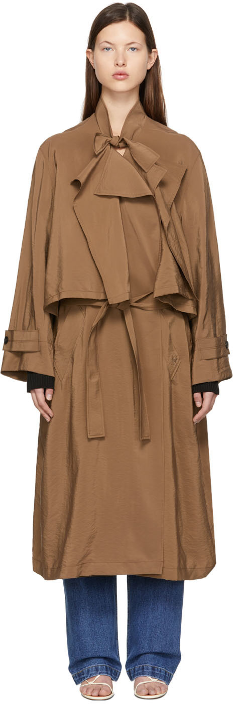 LOW CLASSIC Brown Cotton Trench Coat Low Classic