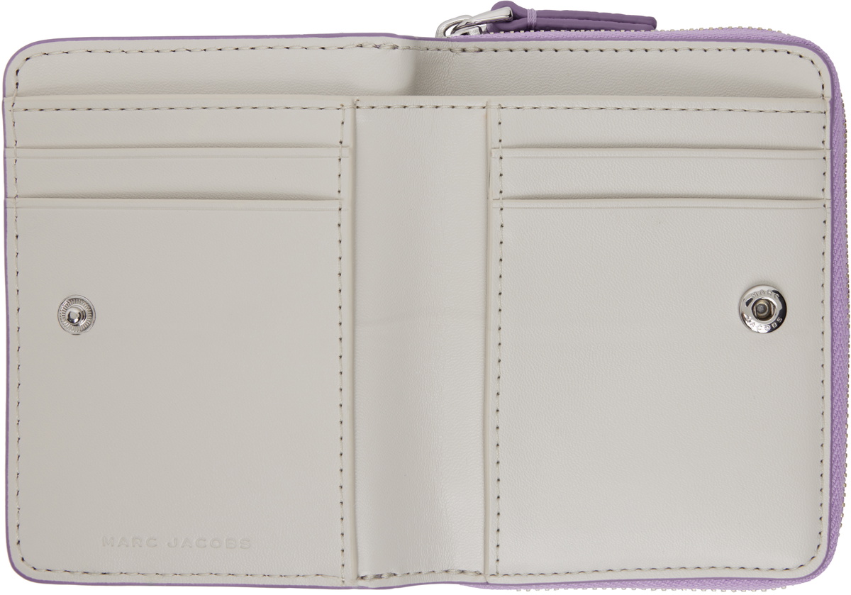 Marc Jacobs Purple 'The Leather Mini Compact' Wallet Marc Jacobs