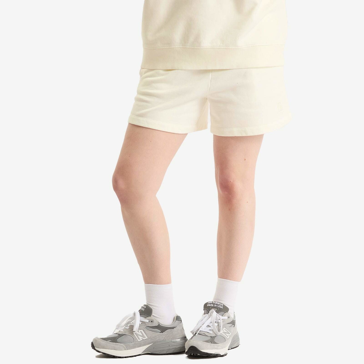 Anine Bing Women's Kam Framed Monogram Shorts in Off White ANINE BING