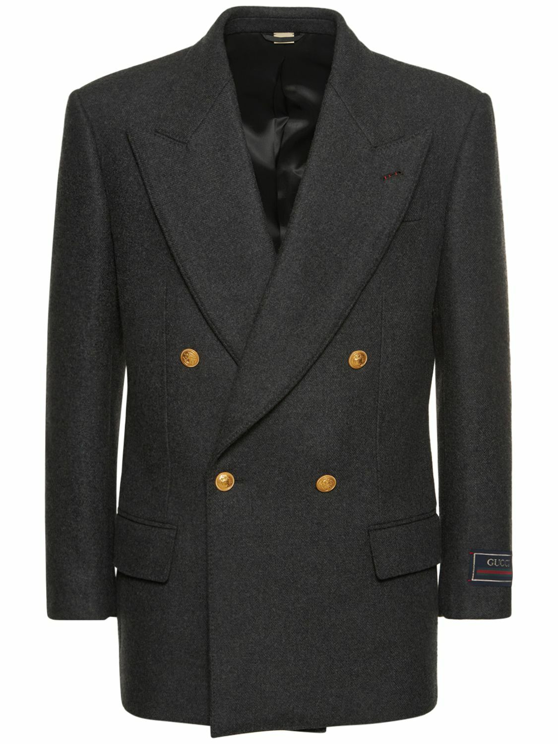 GUCCI - Double Breasted Wool Blend Jacket Gucci