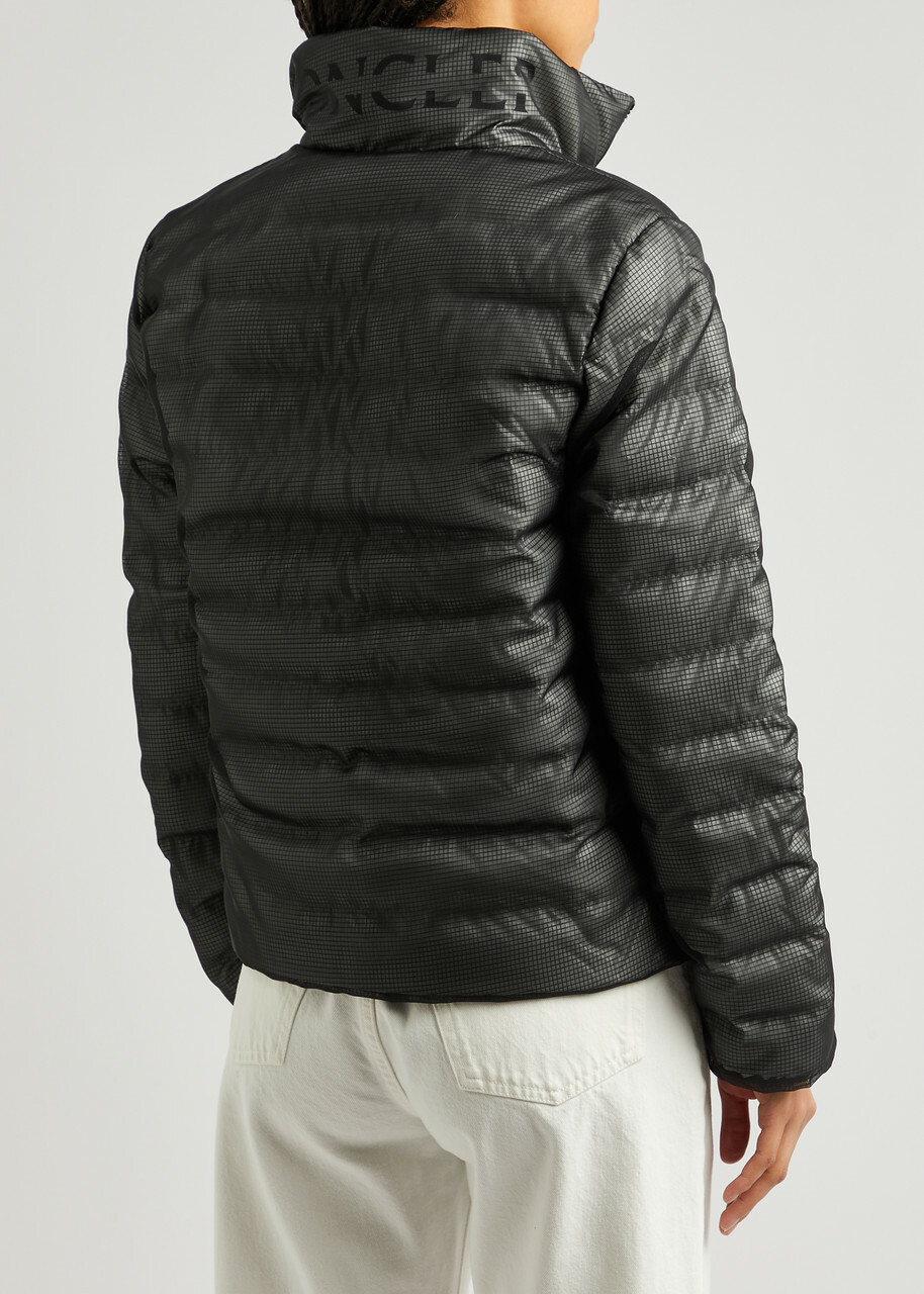 Moncler Onoz Quilted Shell and Mesh Jacket Dark Grey Moncler