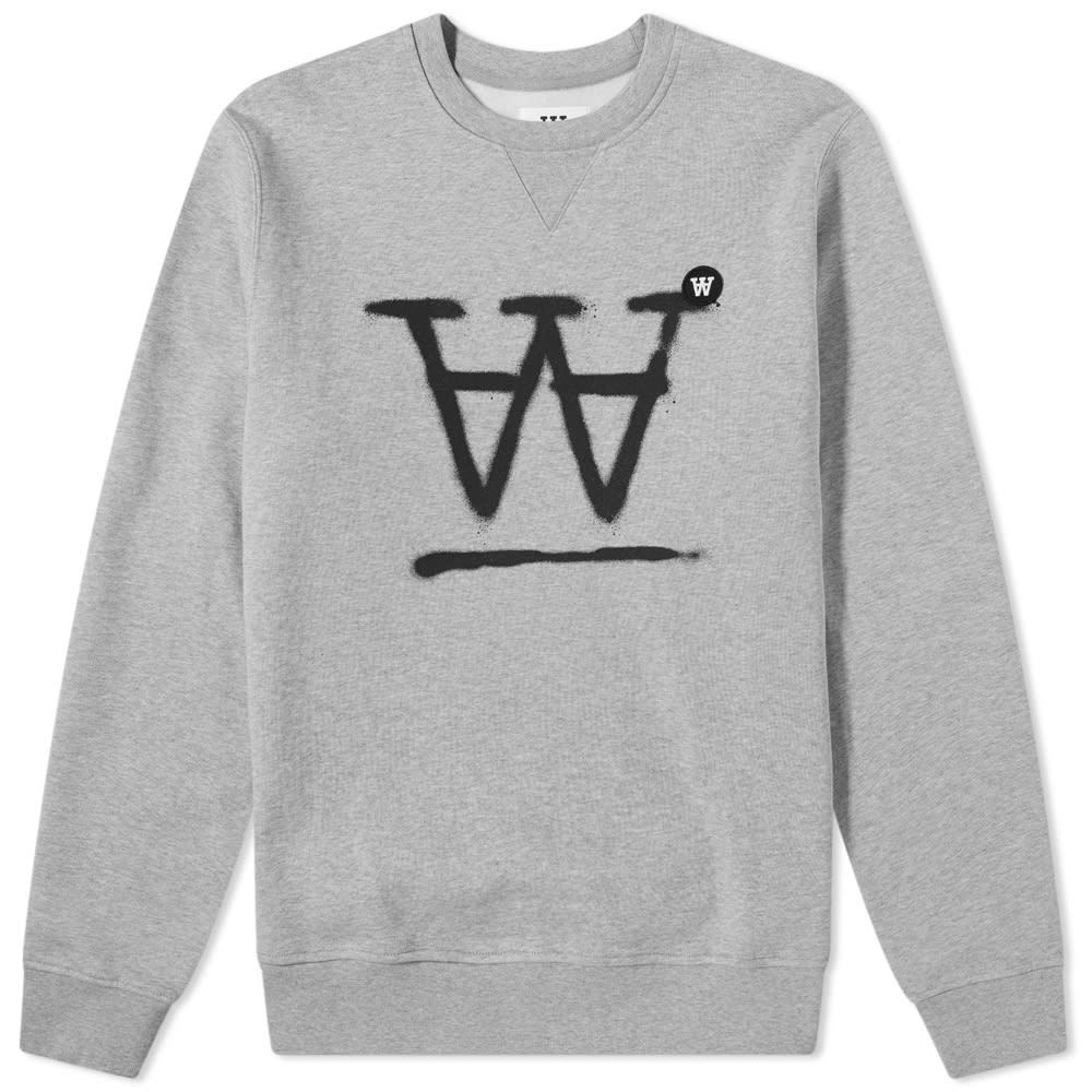 Wood Wood Tye Spray Logo Crew Sweat Wood Wood