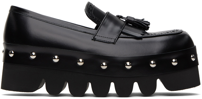 Tao Comme Des Garçons Black Glossy Steer Loafers
