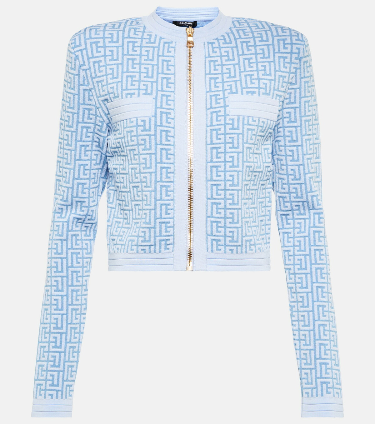 Balmain - Monogram jacquard zip cardigan Balmain