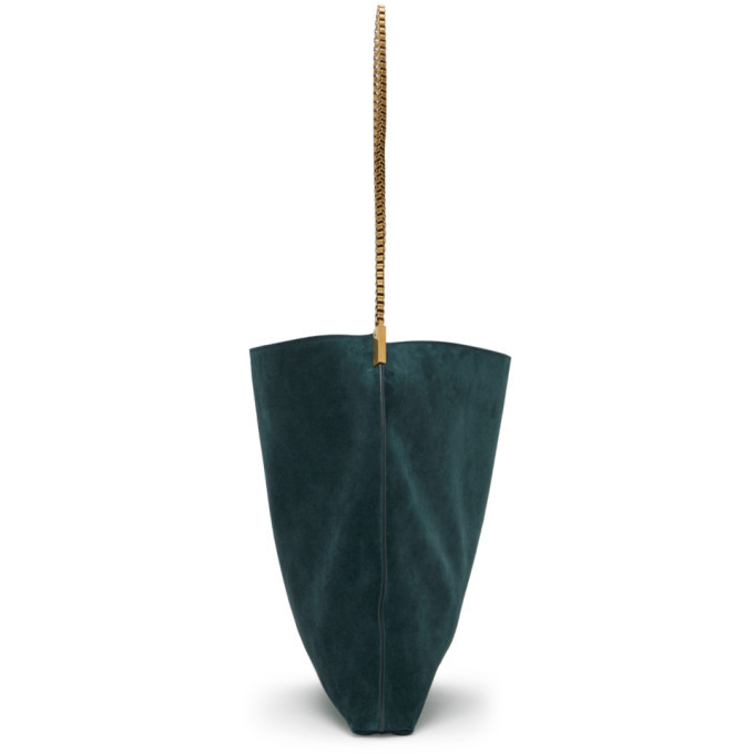 Saint Laurent Green Suede Medium Suzanne Bag Saint Laurent