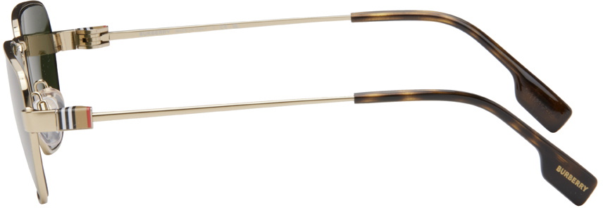 Burberry Gold Check Sunglasses Burberry