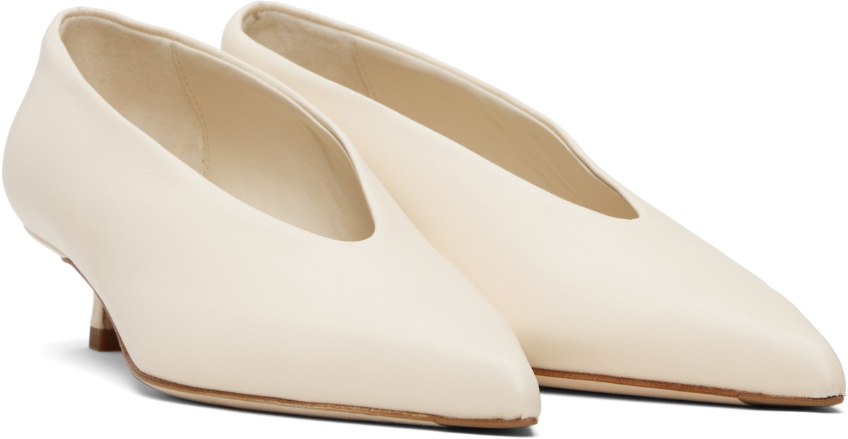 Aeyde Beige Clara Pointed-Toe Heels Aeyde