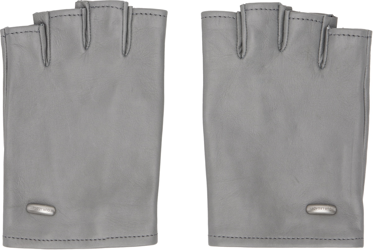 OUR LEGACY Gray Biker Gloves Our Legacy