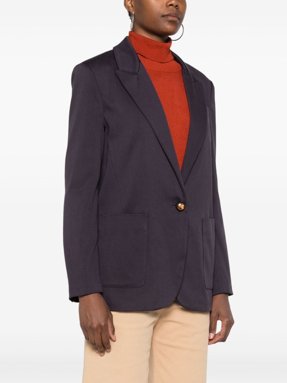 FORTE FORTE - Cotton Single-breasted Blazer Jacket Forte Forte