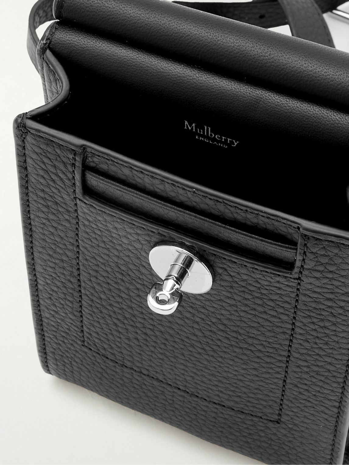 Mulberry - Mini Antony Full-Grain Leather Pouch Mulberry