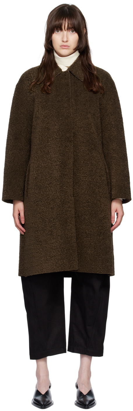 Nothing Written SSENSE Exclusive Reversible Brown Oversized Coat ...