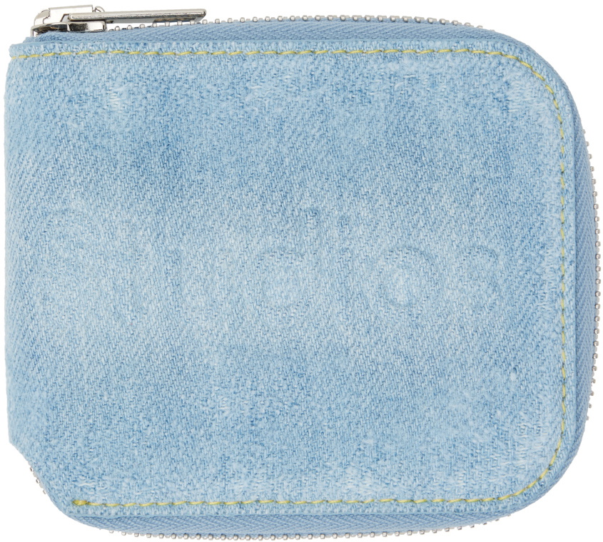 Acne Studios Blue Denim Wallet Acne Studios