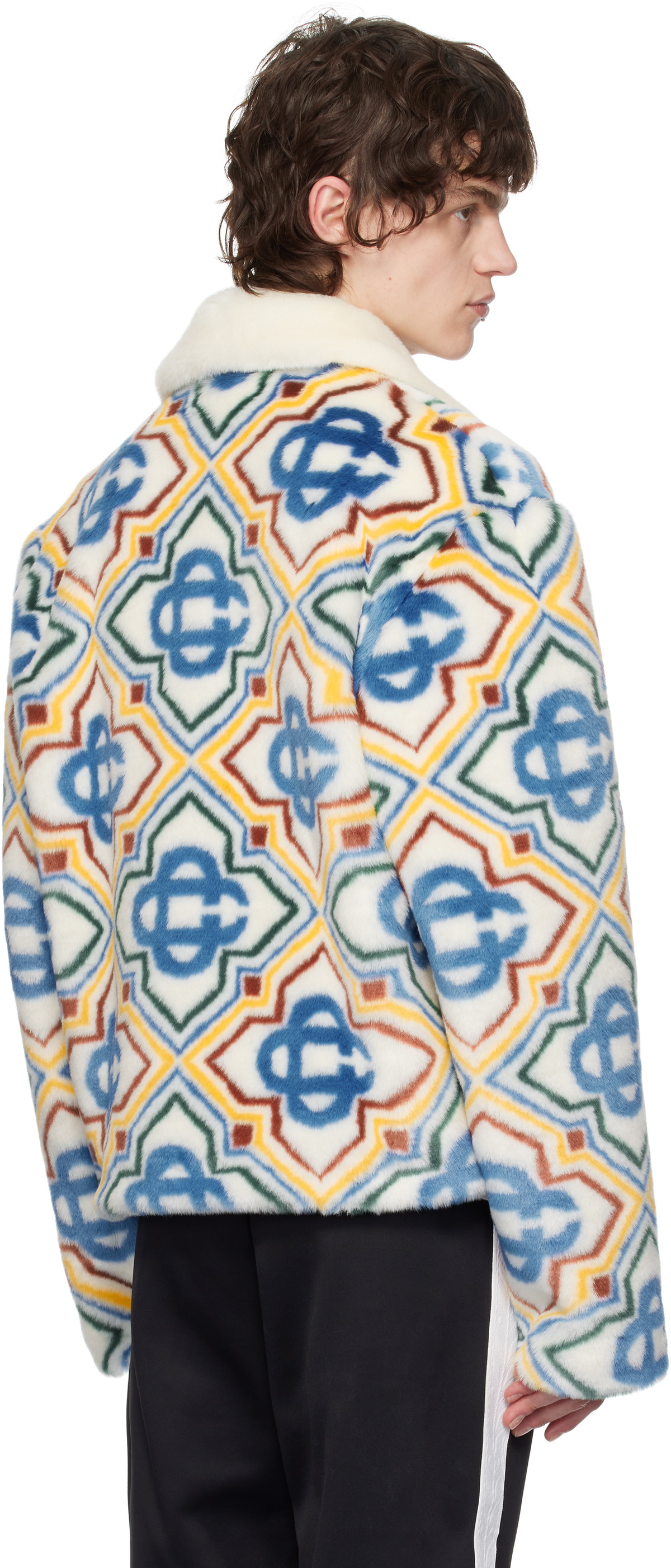 Casablanca Multicolor Jacquard Faux-Fur Jacket Casablanca