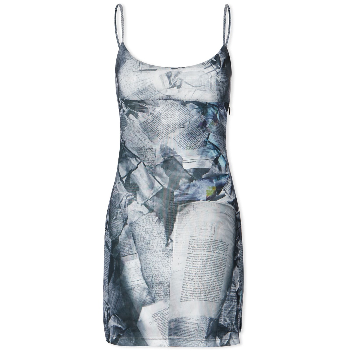 Miaou Women's Anya Dress in Newspaper Trompe L'Il Miaou