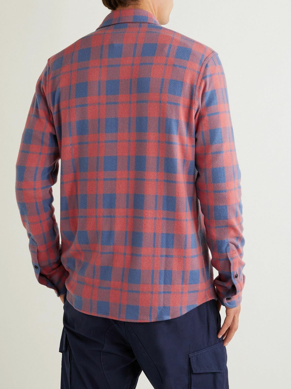 Faherty - Legend Checked Stretch-Flannel Shirt - Red Faherty