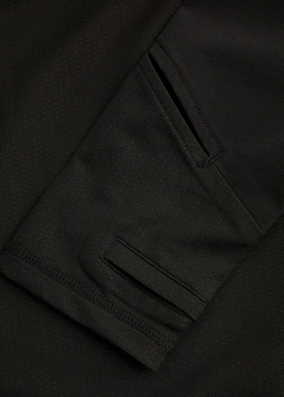 Represent 247 Run Quarter Zip Stretch-jersey Jacket Black Represent