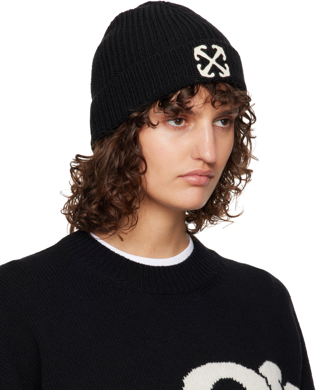 Off-White Black Arrow Classic Beanie Off-White