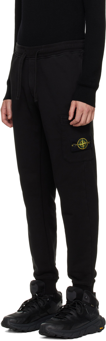 Stone Island Black Drawstring Sweatpants Stone Island