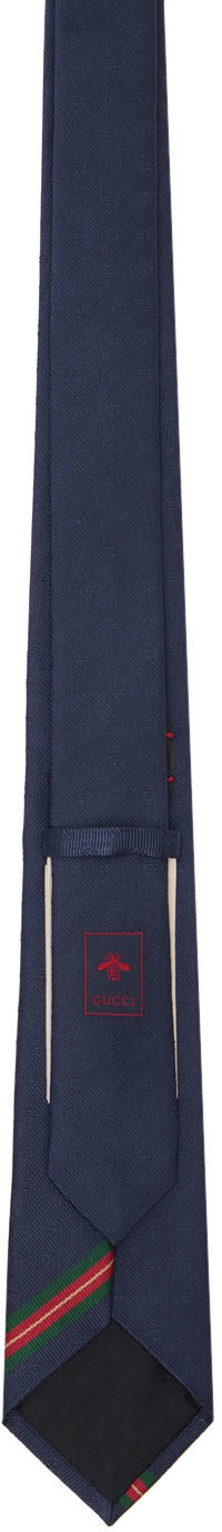 Gucci Navy Double G Horsebit Tie Gucci