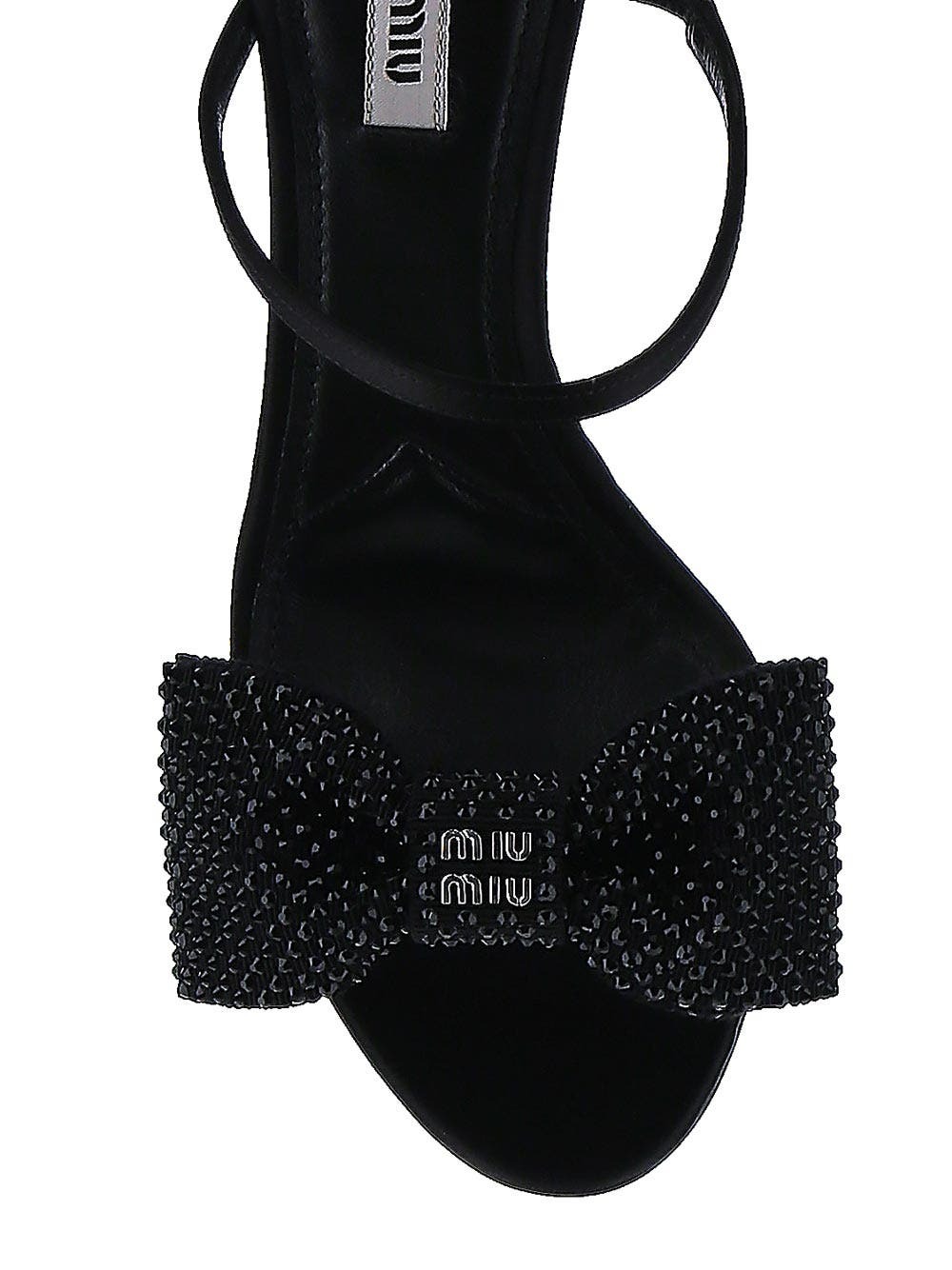Miu Miu Black Rhinestone High Heel Miu Miu