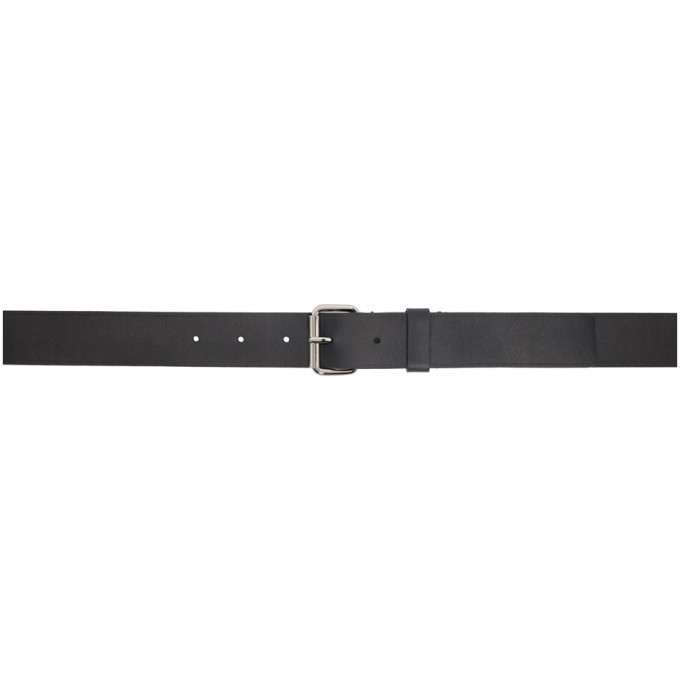 MM6 Maison Margiela Black Logo Belt MM6 Maison Margiela
