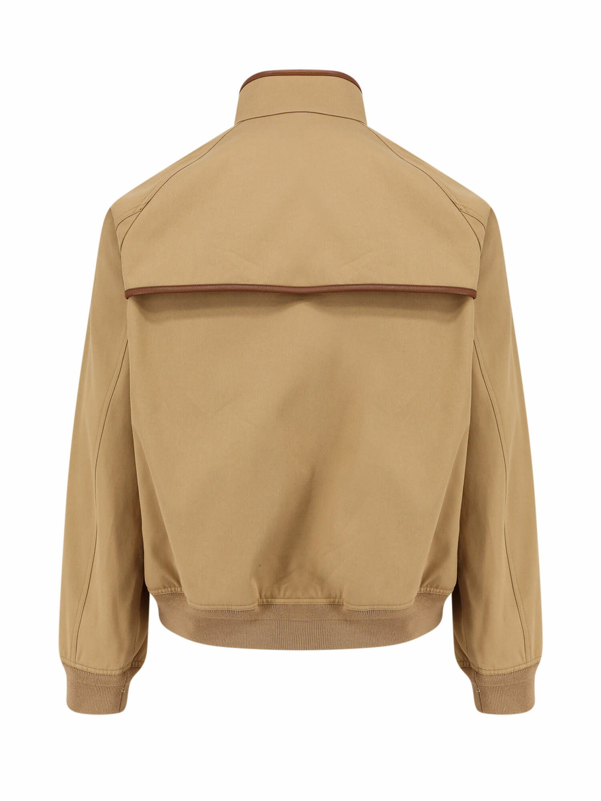 Valentino Cotton Jacket With Leather Profiles Valentino